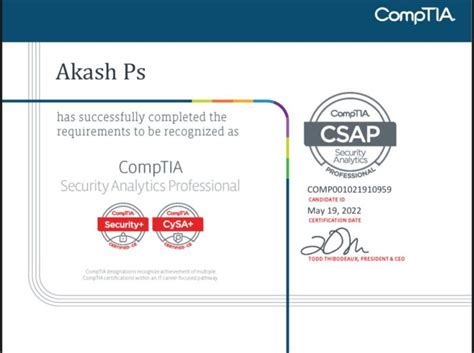 Akash Parasumanna Sridhar On Linkedin Csap Cysa Cybersecurity Cyberdefense Comptiasecurity