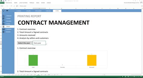 Contract Management And Control Excel Spreadsheet Template LUZ Templates
