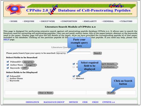 Cppsite 20 A Database Of Cell Penetrating Peptides