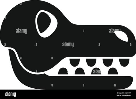 Alligator Skull Fossil Showing Teeth And Eye Socket Stock Vector Image