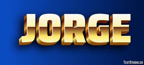 Jorge Efecto de texto y diseño de logotipos Nombre