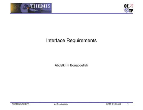 PPT Interface Requirements PowerPoint Presentation Free Download ID 3850099