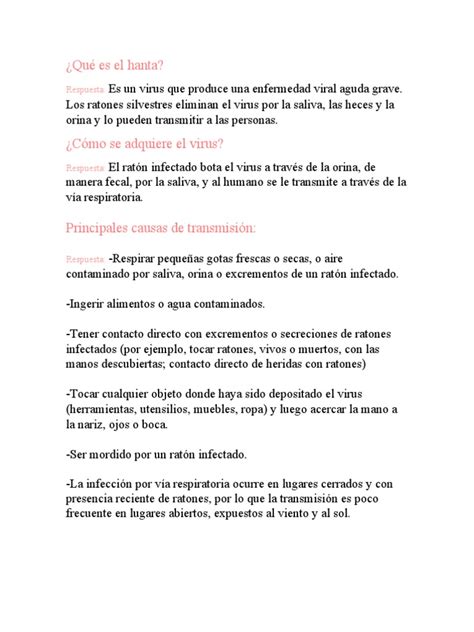 Qué Es El Hantavirus Pdf