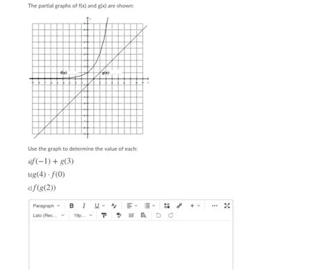 Solved The Partial Graphs Of Fx And Gx Are Shown Fix