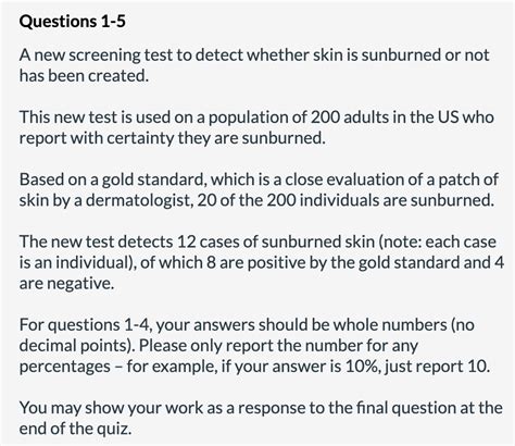 Solved A New Screening Test To Detect Whether Skin Is Chegg
