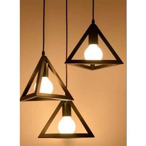 Aluminium Cool White Triangular Ceiling Pendant Hanging Light At ₹ 99