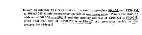 Solved Design An Interfacing Circuit That Can Be Used To