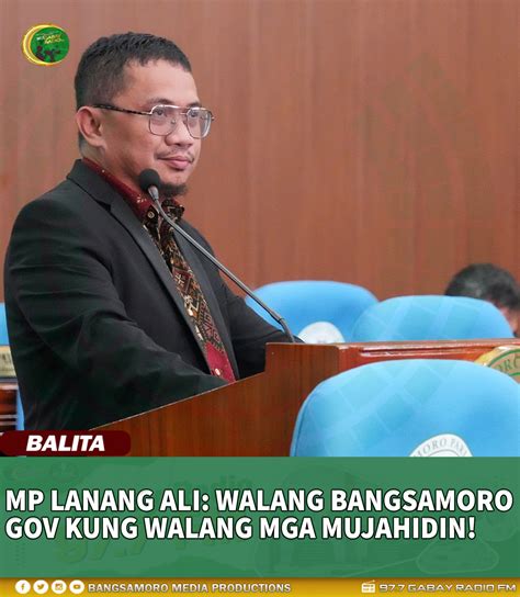 Bangsamoro 𝐌𝐏 𝐋𝐀𝐍𝐀𝐍𝐆 𝐀𝐋𝐈 𝐖𝐀𝐋𝐀𝐍𝐆 𝐁𝐀𝐍𝐆𝐒𝐀𝐌𝐎𝐑𝐎 𝐆𝐎𝐕 𝐊𝐔𝐍𝐆 𝐖𝐀𝐋𝐀𝐍𝐆 𝐌𝐆𝐀