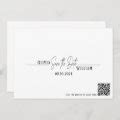 Elegant Script QR Code Save The Date Zazzle