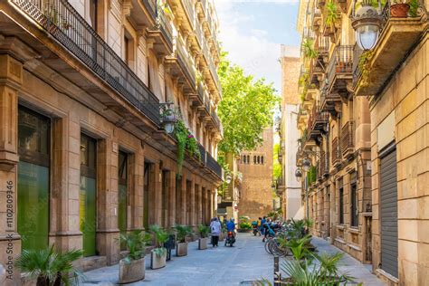 One Of The Historic Alleys And Streets Of Shops And Apartments In The
