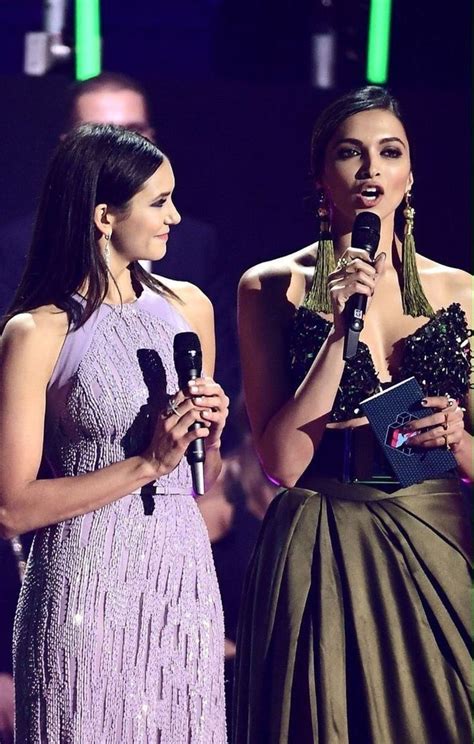 Deepika Padukone With Nina Dobrev Bollywood Celebrities Deepika