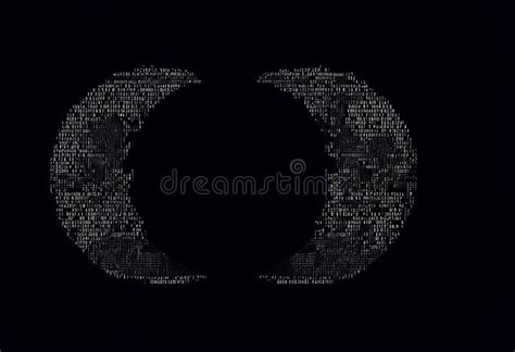 Ascii Art The Two Moons Are Created Using Only Text Characters F Stock