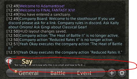 How To Adjust Size For The Text Field Bar For Chat R Ffxiv