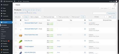 Product Data Importexport Wholesalex