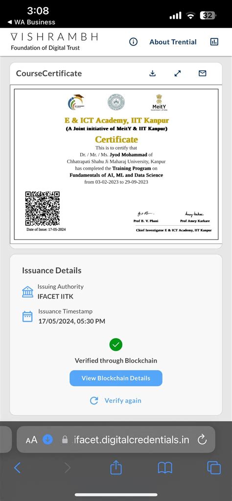 Jyod Mohammad On Linkedin Happy To Share This I Have Successfully Completed My 10 Months