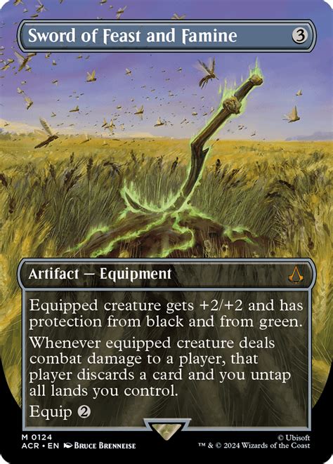 [acr] Sword Of Feast And Famine Borderless Version R Magictcg