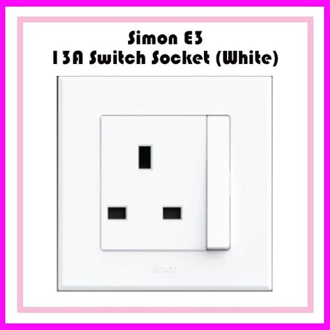 Simon 13a Switch Socket E3 Full White Shopee Malaysia
