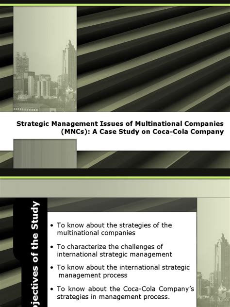 Coca Cola Case Study Pdf Coca Cola Strategic Management