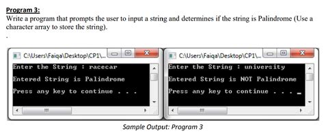 Solved Program 3 Write A Program That Prompts The User To