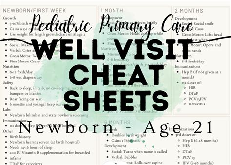 Pediatric Primary Care Cheat Sheets For Nurse Practitioner Medical
