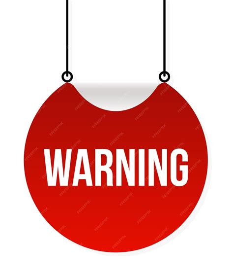 Premium Vector Warning Banner Design Warning Icon Flat Style Vector Illustration