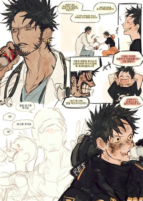 Law And Luffy Au Joker Animado Cómic One Piece Diseño De Personajes