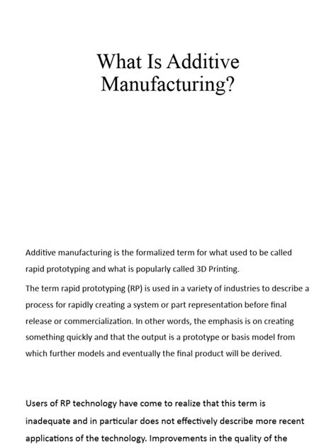 What Is Additive Manufacturing Pdf Computer Aided Design 3 D Printing