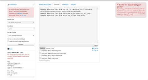 Serial Port Not Found Get Help Octoprint Community Forum