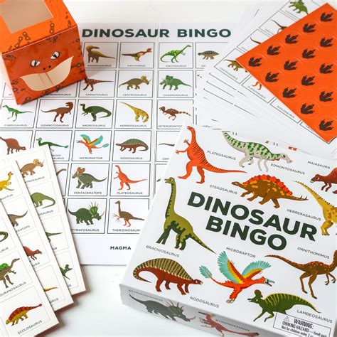Dinosaur Bingo Game Berylune