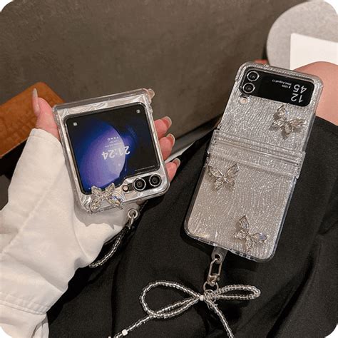 체리제리 키링 Set 나비 홀로그램 Z플립6 Z플립5 4 3 갤럭시 지플립 제트플립 러블리 귀여운 유니크 보호 케이스