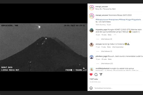Kata BPPTKG Soal Video Viral Benda Bercahaya Putih Di Atas Gunung