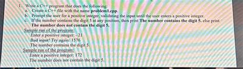 Solved 1 Write A C Program That Does The Following A