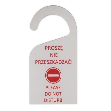 Tabliczka zawieszka na drzwi klamkę NIE PRZESZKADZAĆ hotelowa trwała