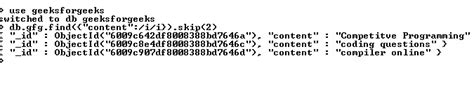 Mongodb Skip用法及代码示例 纯净天空