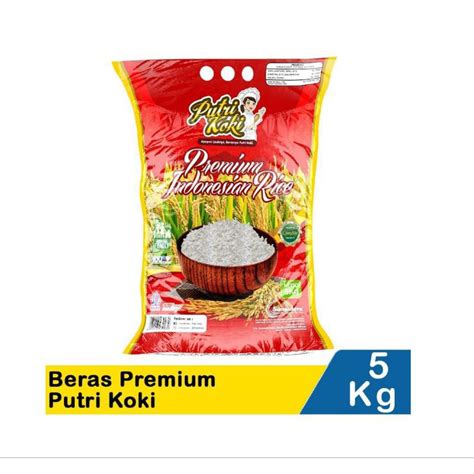 Jual 5 Kilogram Beras Putri Koki Beras Putih Premium Indonesia Rice