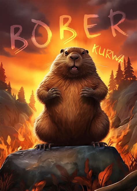 Bober Meme Poster Picture Metal Print Paint By Dm Photography