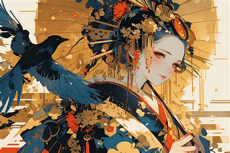 打伞的女子插画图片下载 正版图片601136169 摄图网