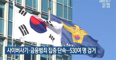 사이버사기·금융범죄 집중 단속530여 명 검거