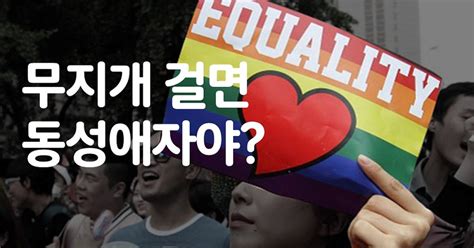 스브스뉴스 성 소수자 상징 Vs 다양성논란된 정부 사진