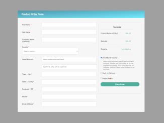 Product Order Form HTML Code CodeHim