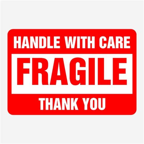 Premium Vector Fragile Label Sticker