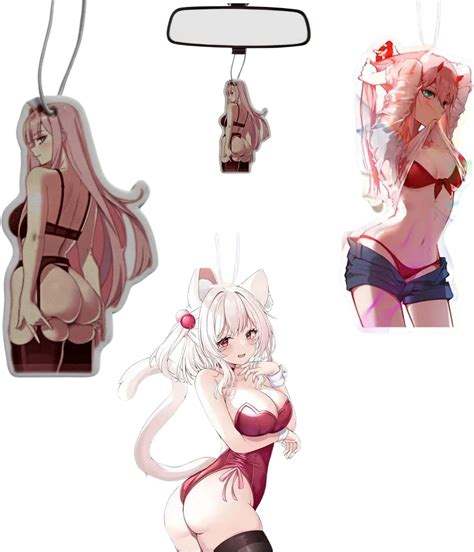 Amazon Com 3 Pack Anime Sexy Car Air Freshener Funny Decor Hanging Fresheners For Car Interior