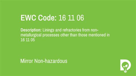 Ewc Code 16 11 06 Your Dsposal