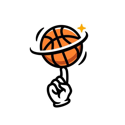 Mano Con Hilado Baloncesto Vector Logo Ilustración Icono Sencillo