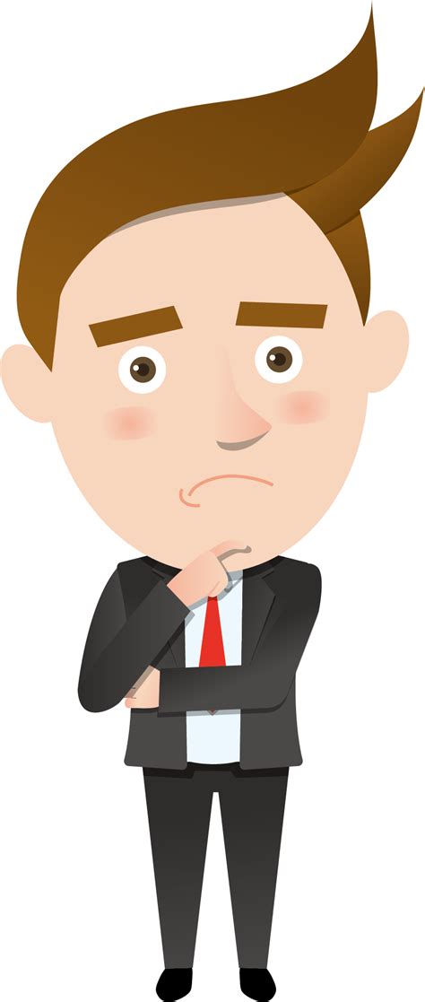 Man Thinking Clipart Png Cartoon Person Thinking Png X Png Images 13780
