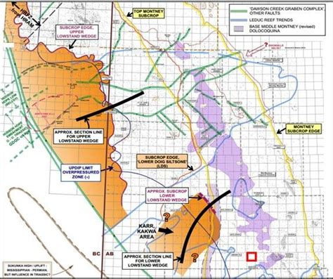 Structural And Depositional Elements For An Area Around The Peace River