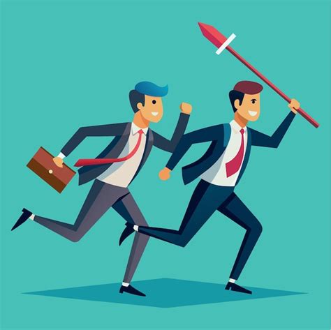 Premium Vector Business Baton Pass Relay Job Handover Or Partnership