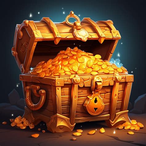 Premium Photo Open Chest With Gold Vector Illustration