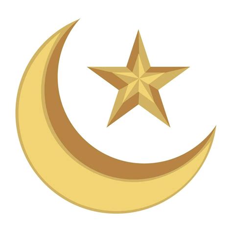 Ramadan Crescent Moon And Star Icon 24405666 Vector Art At Vecteezy