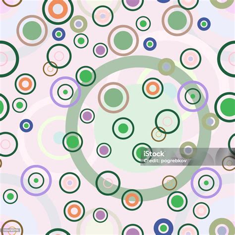 Pola Geometris Mulus Abstrak Lingkaran Dan Cincin Beraneka Warna Yang